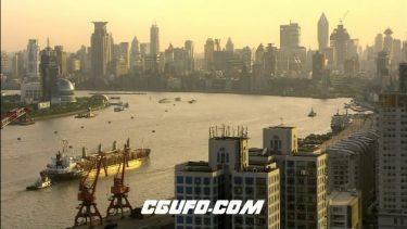 2100-上海黄埔江景(快速)高清实拍视频素材 - CGUFO