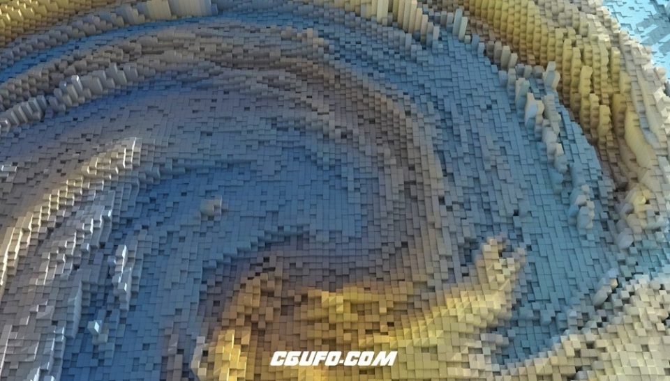 C4D像素模型预设 Default pixel model - CGUFO