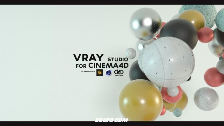 C4D VRAY材质预设 Vray studio for Cinema4D (vray preset materials) - CGUFO