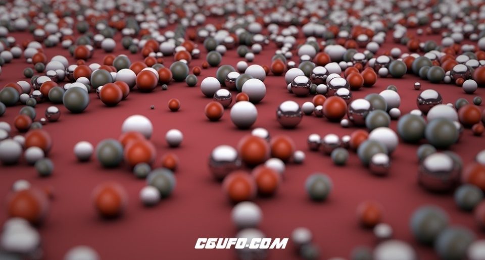 C4D物理渲染的圆球景深动画 Physical Render - CGUFO