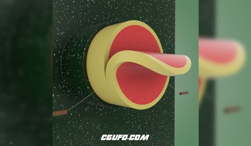 C4D用线将火腿肠切片的动画教程 Slice Loop Cinema 4D - Tutorial - CGUFO