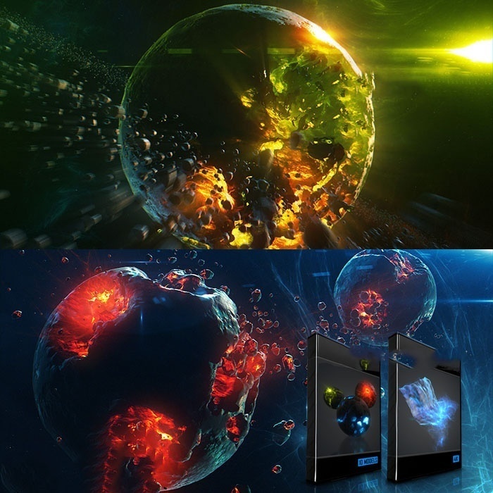 年费VIP专享Element 3D大气宇宙星球破碎星云雾气4K E3D模型包+3集使用教程 Win/Mac - CGUFO