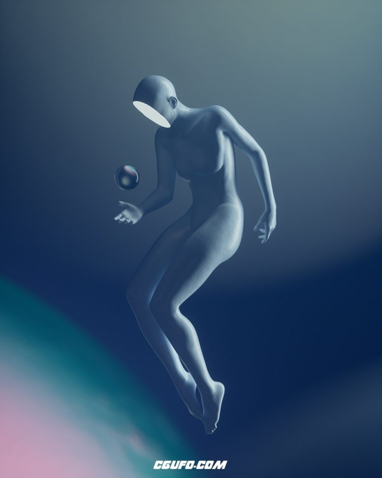 C4D精品工程第549季：空中的人像创意C4D工程 C4D Project - CGUFO