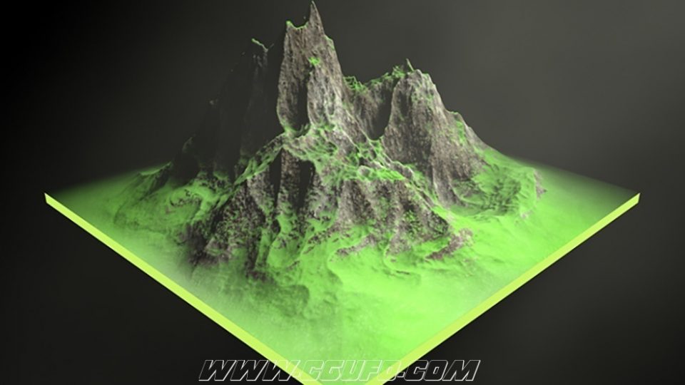 C4D山峰建模教程 Cinema 4D – Creating a Rock Mountain Tutorial - CGUFO
