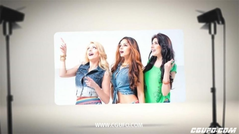 4594摄影室人物写真曝光动画AE模版，Exposure - Photographic Logo Reveal - CGUFO