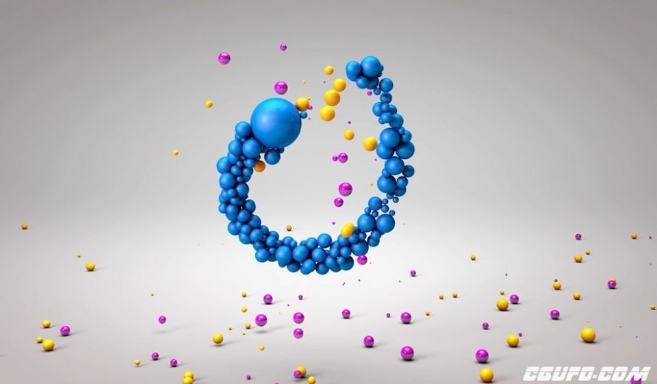 C4D运动跟踪圆球动画教程 Cinema 4D Motion Graphics Using Tracer - Cinema 4D Particle Animation Tutorial - CGUFO