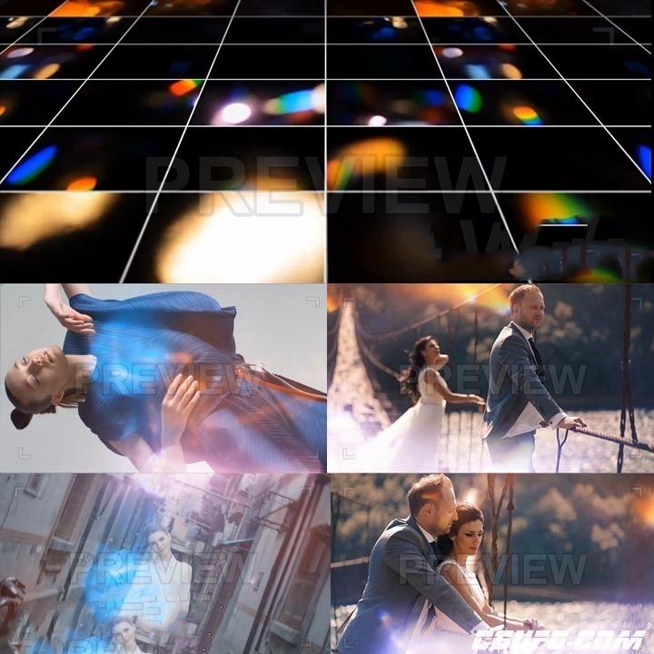 年费VIP专享100个唯美镜头光斑漏光炫彩叠加光效视频素材 - CGUFO