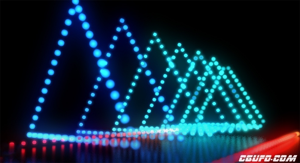 9个C4D LED灯光动画工程文件 LED Patreon files - CGUFO