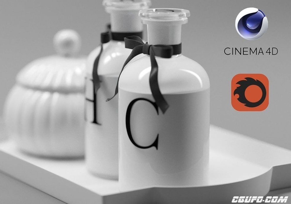 C4D Corona水壶瓶子模型 H C Tray - CGUFO