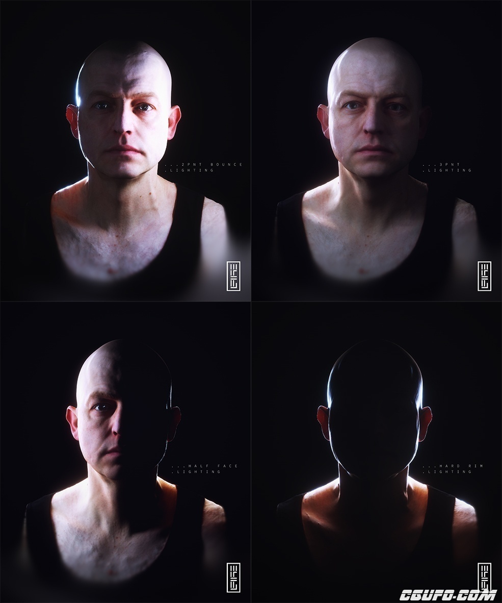 8个C4D Octane Render灯光人物模型工程 - CGUFO