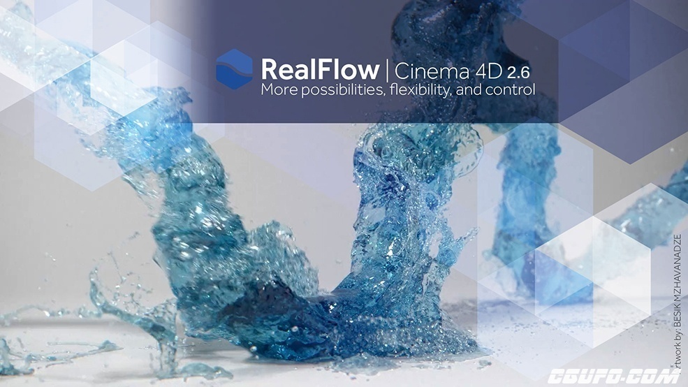 C4D流体动力学模拟插件汉化版 NextLimit RealFlow C4D 2.6.4.0092 R17-R19-R20 - CGUFO