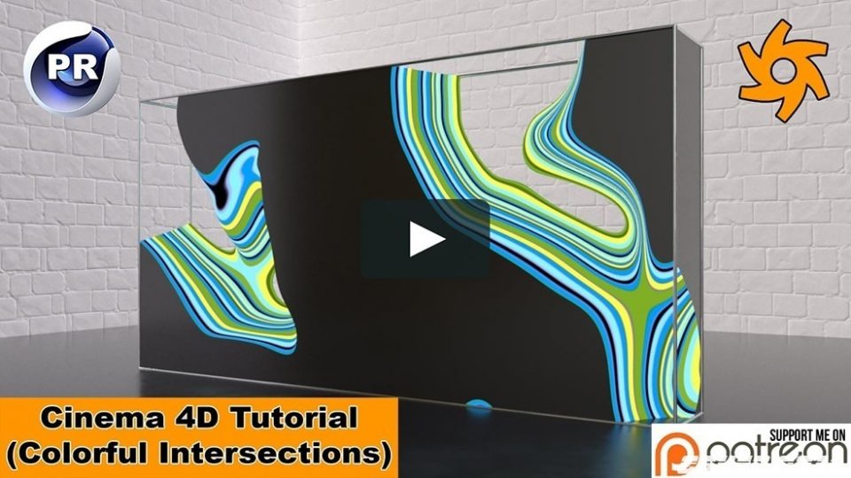 C4D Octane多彩分层截面效果渲染教程 Colorful Intersection (Cinema 4D Tutorial) - CGUFO