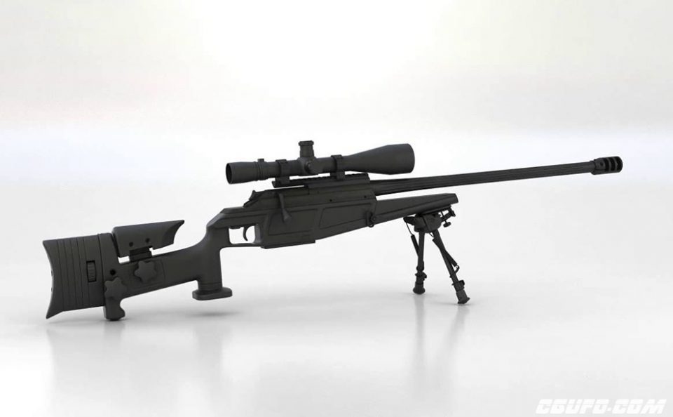 德国布莱瑟尔狙击步枪(Blaser R93 LRS2)C4D模型 - CGUFO