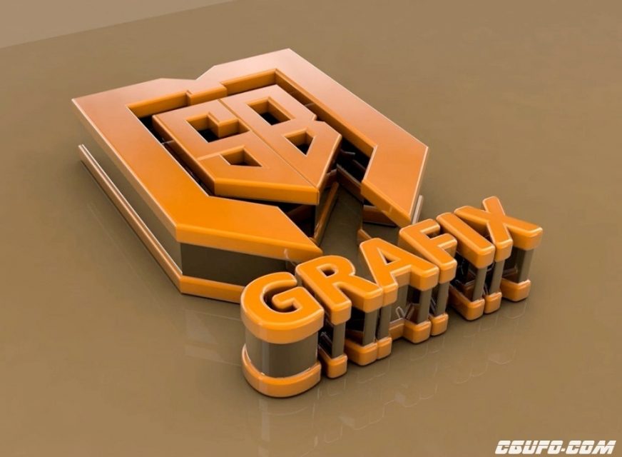 C4D+AI创建一个立体LOGO教程(含工程文件) how to make 3d Logo with corelDraw and cinema 4d - CGUFO