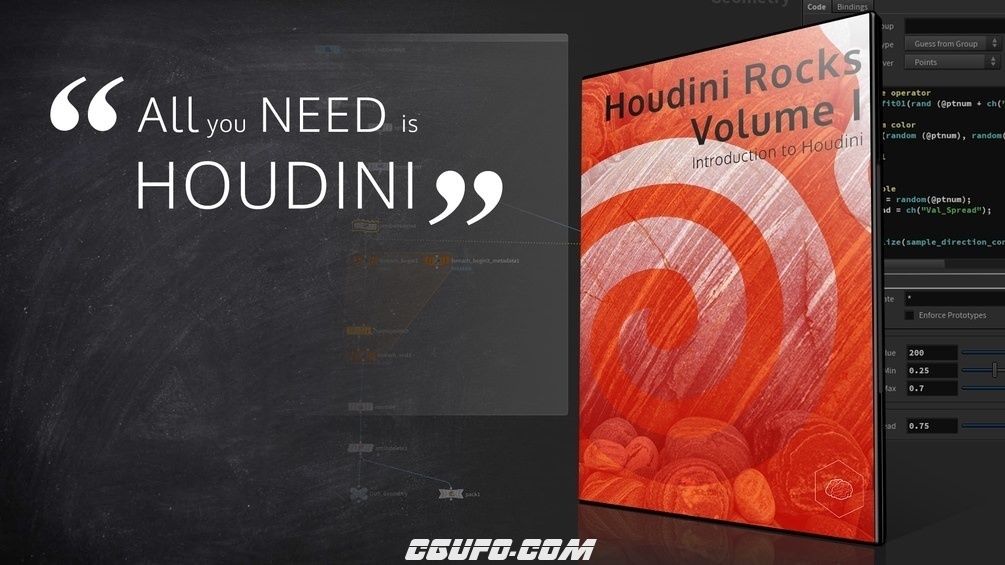 Houdini特效全面基础教程 Gumroad – VFX’n’GO – Houdini Rocks – Volume 1 - CGUFO