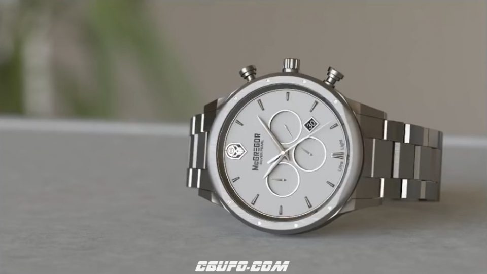 C4D教程 C4D Octane Render手表渲染视频教程 - CGUFO