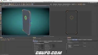 C4D教程 C4D模型弯曲表面UV展开C4D教程 - CGUFO