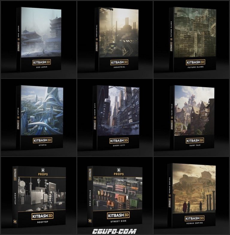21套KITBASH3D模型合集 MAX FBX OBJ - CGUFO